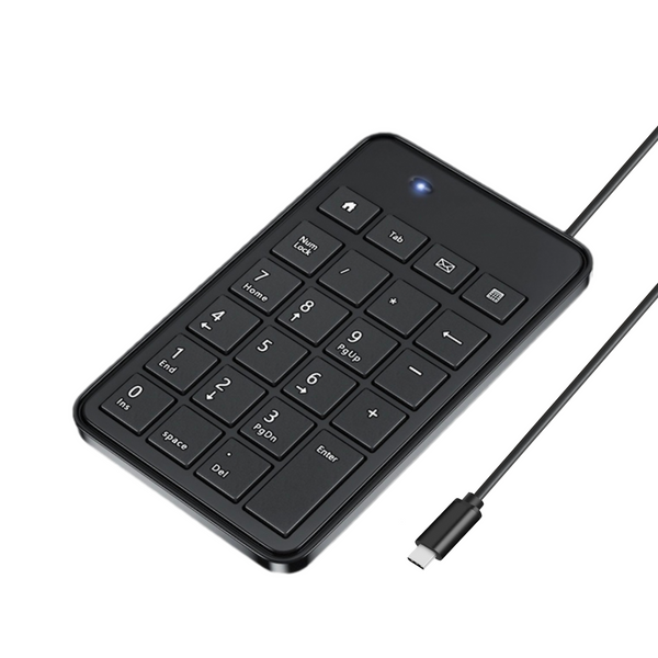 Wired USB-C Numeric Keypad for Laptop, 23 Keys Numpad Keyboard – Cbus ...